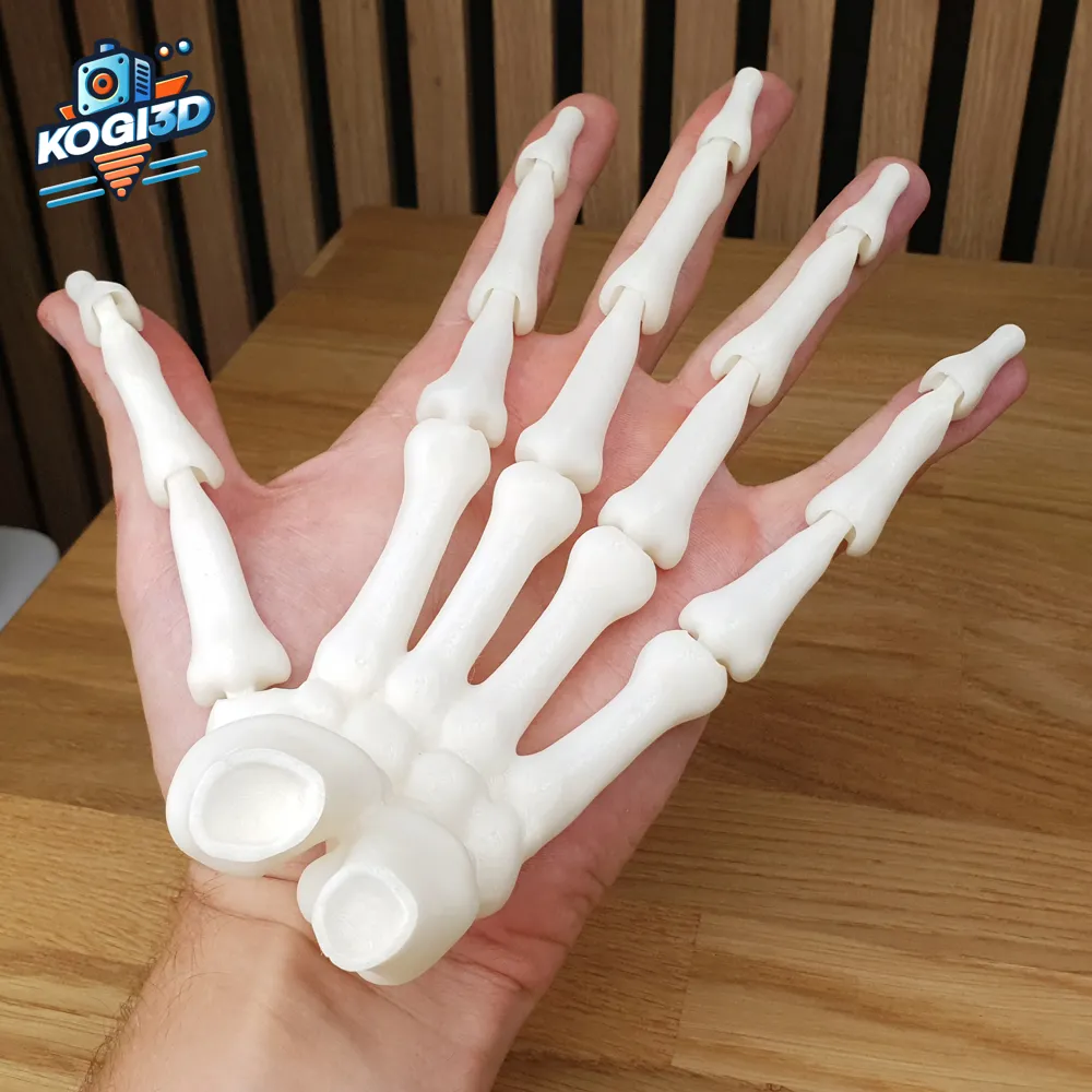 Print in Place Fully Articulated Skeleton Hand by KOGI3D MakerWorld ...