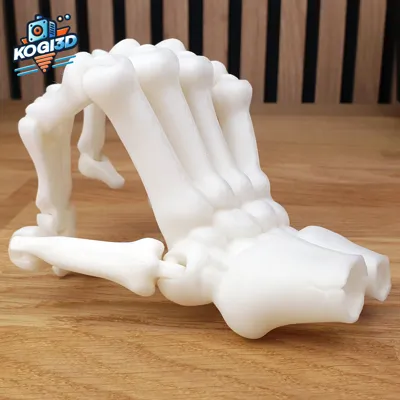Print in Place Fully Articulated Skeleton Hand - Free 3D Print Model ...