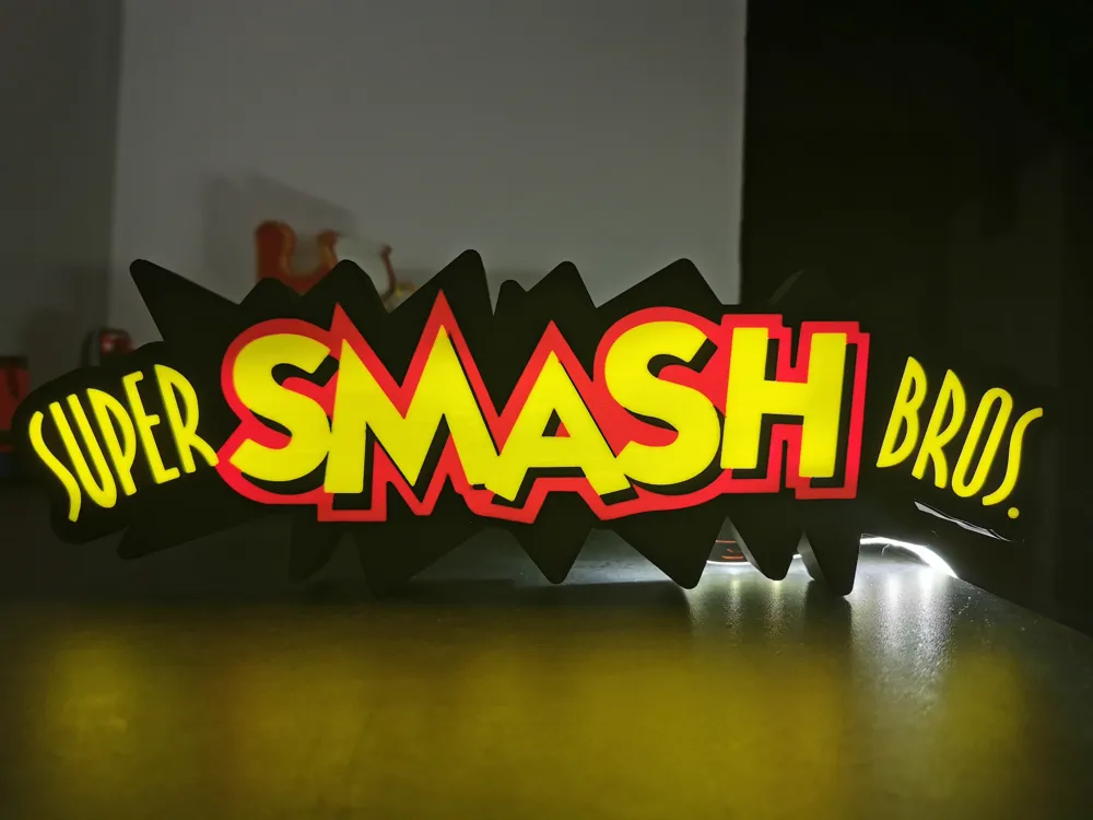Super Smash Bros Lightbox LED Lamp by OldSpice3d - MakerWorld