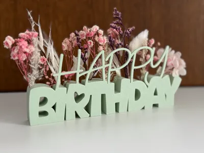 Birthday happy 3d print model download - MakerWorld