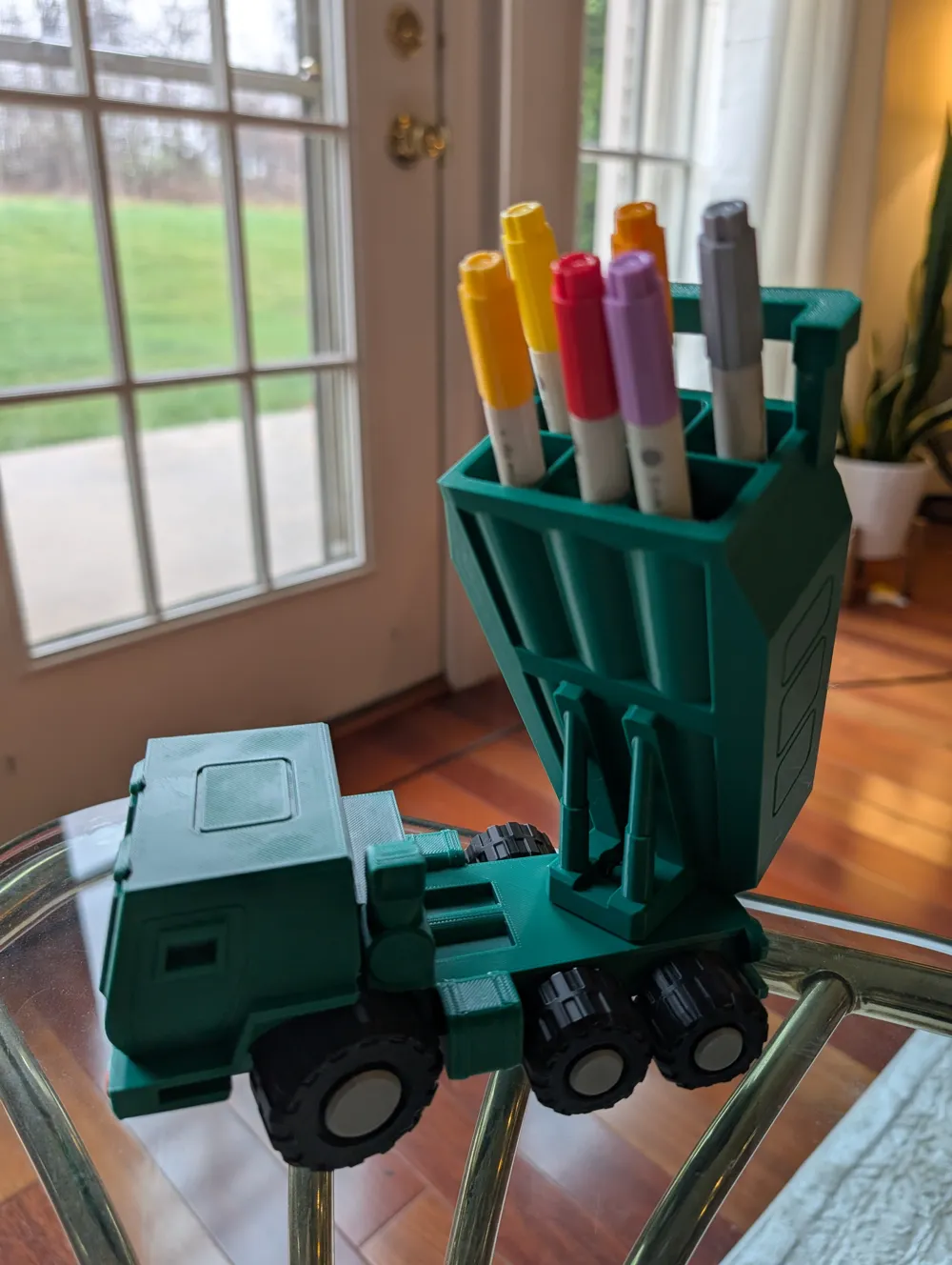 HIMARS pen holder with Rotating Rocket module Remixed by Rainy3DMakerWorld: Download Free 3D Models