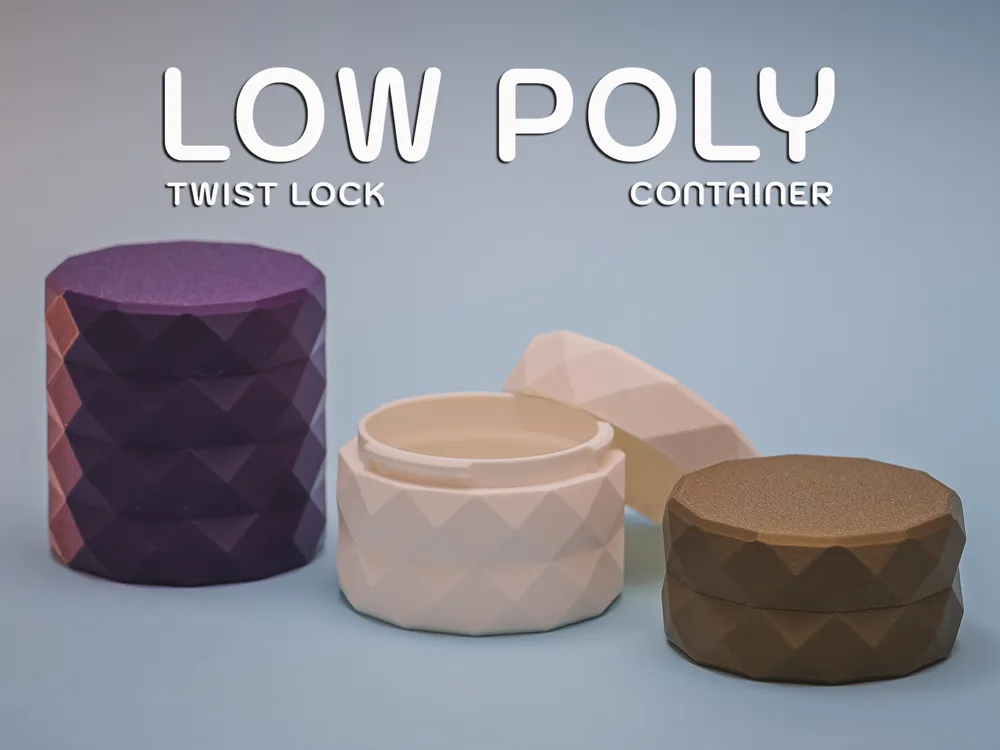 Low Poly Containers - Free 3D Print Model - MakerWorld