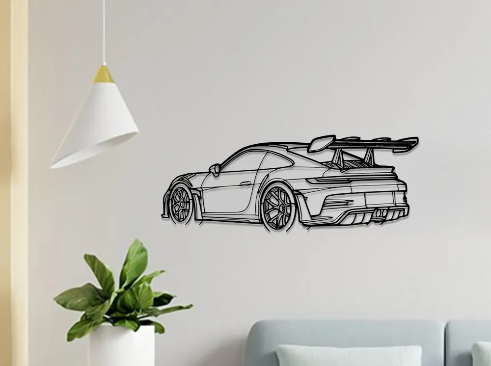Arte de pared Porsche 911 GT3 RS - Modelo de impresión 3D gratuito ...