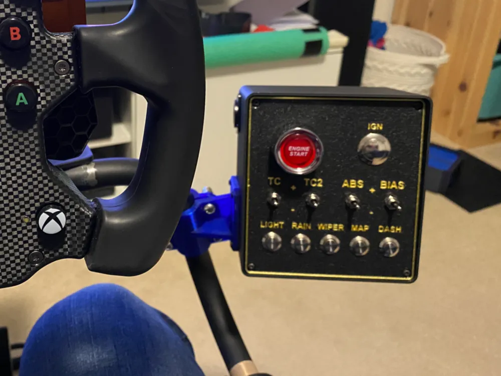 Sim Racing Button Box w/ Playseat Challenge Clamp by DrKriegerAUS - MakerWorld