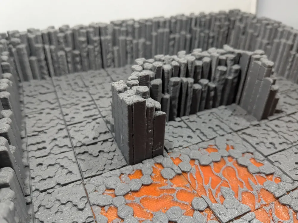 Volcanic cavern tiles (OpenLOCK system) - Free 3D Print Model - MakerWorld