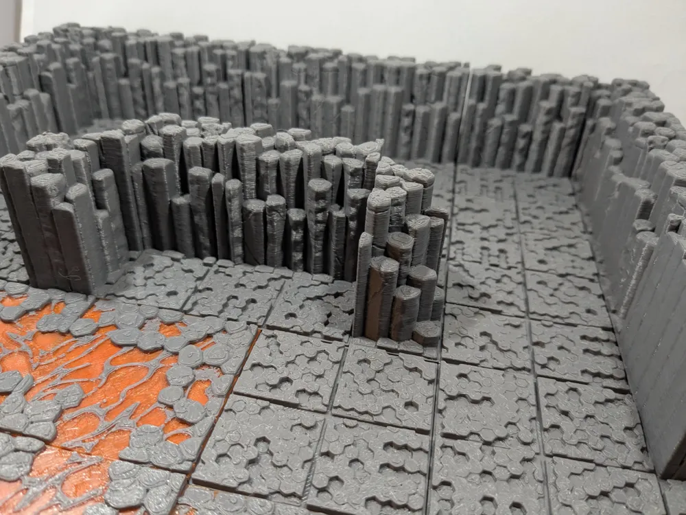 Volcanic cavern tiles (OpenLOCK system) - Free 3D Print Model - MakerWorld