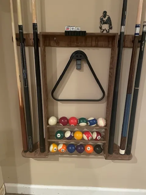 Billiards/Pool Triangle/Chalk Wall Mount Holder - Free 3D Print Model ...