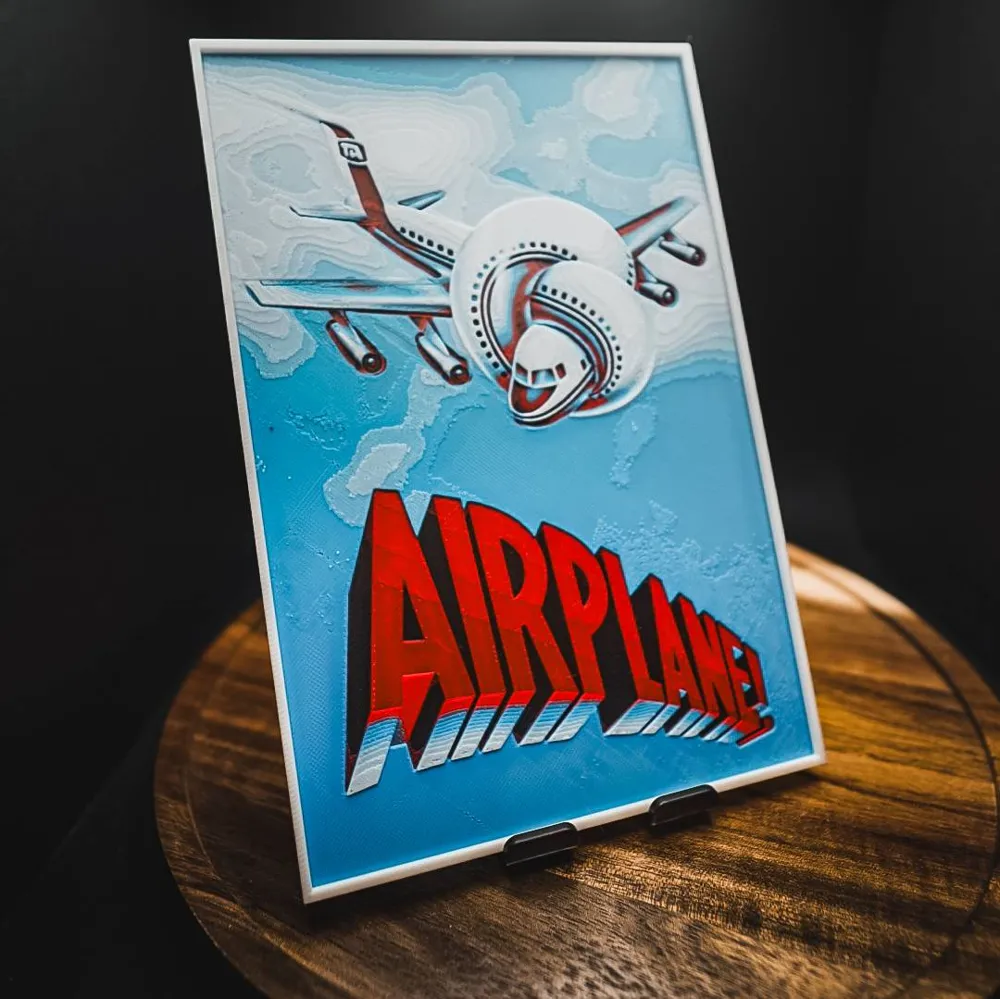 ¡Aeroplano! (Cartel de Película - HueForge) - Modelo de impresión 3D ...