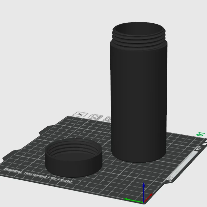 Threaded container Remixed by butscha - MakerWorld