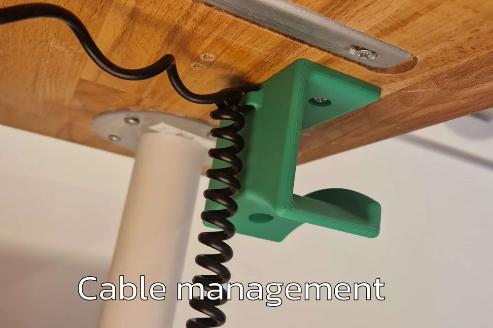 Headphone Hanger - Under Desk w/ Cable Management - Free 3D Print Model ...