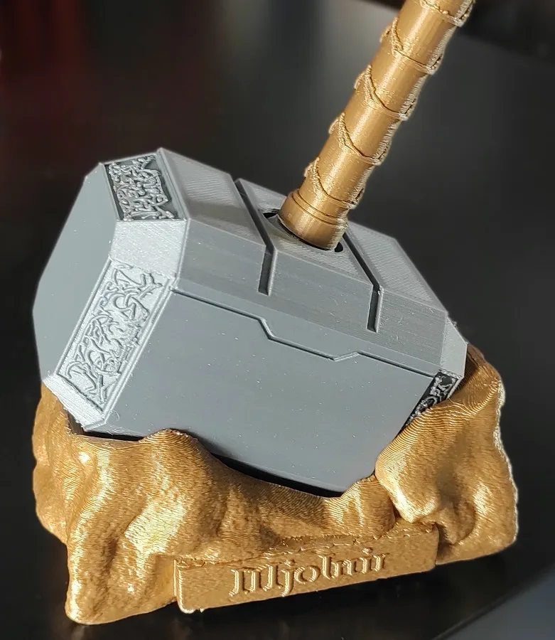 Thor Mjolnir Bic Pen Hammer with stand Remixed by 3DMN - MakerWorld