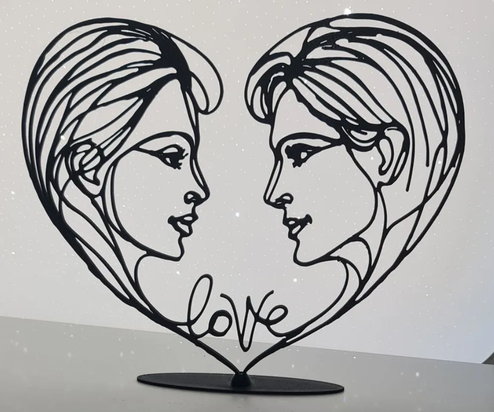 Man Woman in love wire heart Model by salzseiler89 - MakerWorld
