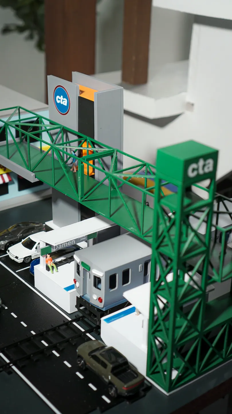 CTA Damen Green Line Station - 1:64 Scale Diorama by LAYRLAB MakerWorld ...