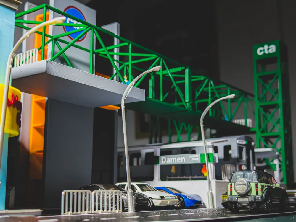 CTA Damen Green Line Station - 1:64 Scale Diorama by LAYRLAB MakerWorld ...