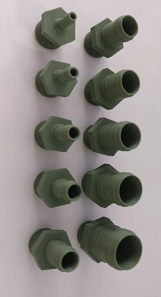 Hydraulic Fittings 1/2'' M →Hoses Ø inner 6–24 mm - Free 3D Print Model ...