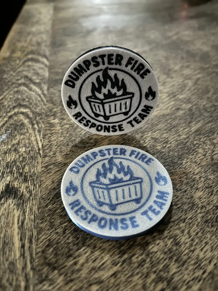 Dumpster Fire Coin - Free 3D Print Model - MakerWorld
