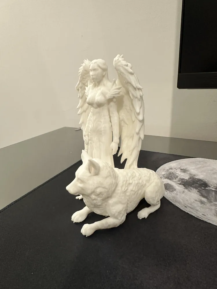 Angel and the Wolf by 3D Fun MakerWorld: Download Free 3D Models