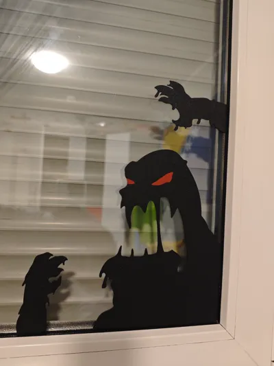 Halloween Spooky Window Monster V2 by HL3dDesign - MakerWorld
