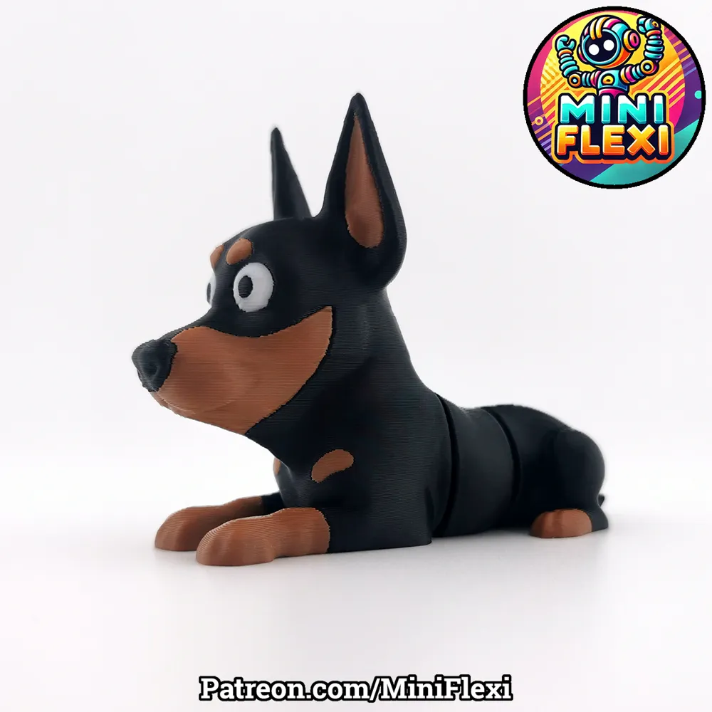 Mini Flexi Doberman - No Support Articulated by Mini Flexi MakerWorld: Download Free 3D Models