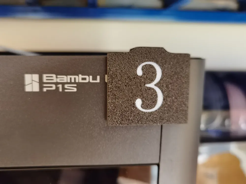 P1S Number Plate ID Card, Editable, Print in Place - Free 3D Print ...