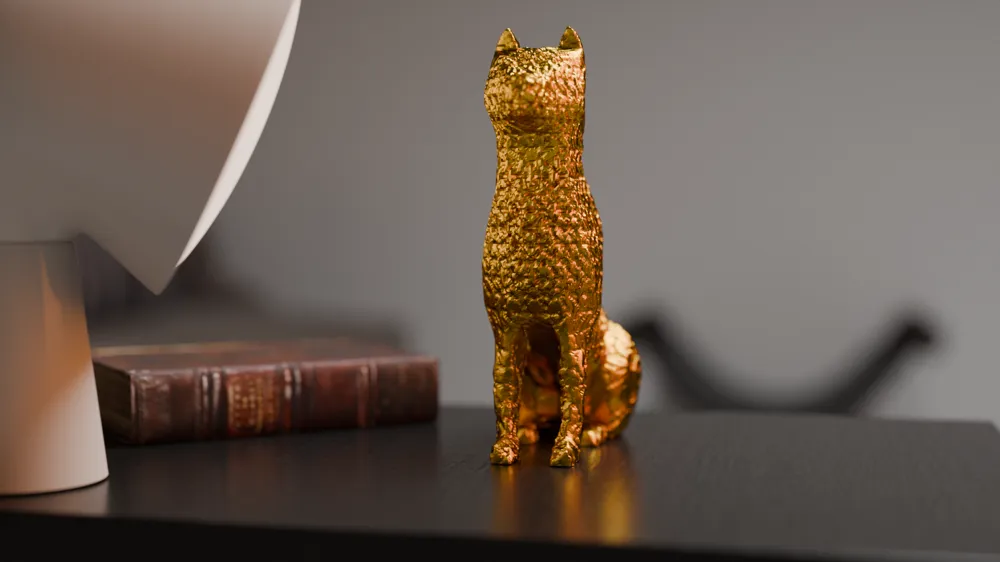 The Golden Chainmail Akita by theStonefox - MakerWorld