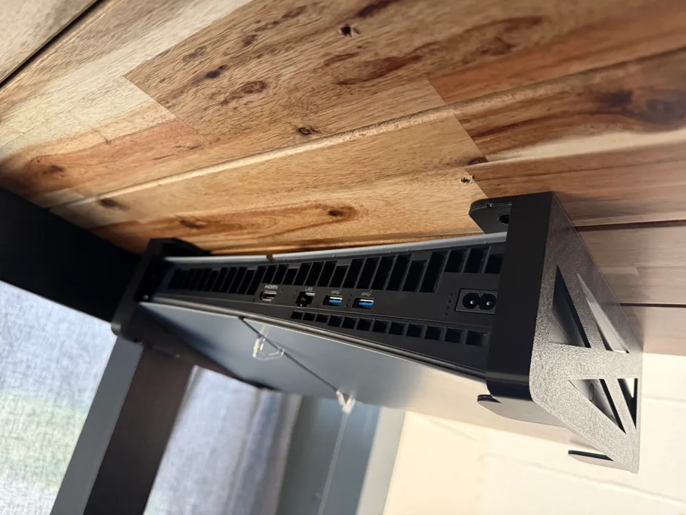 PS5 Slim Under Desk Shelf - Free 3D Print Model - MakerWorld