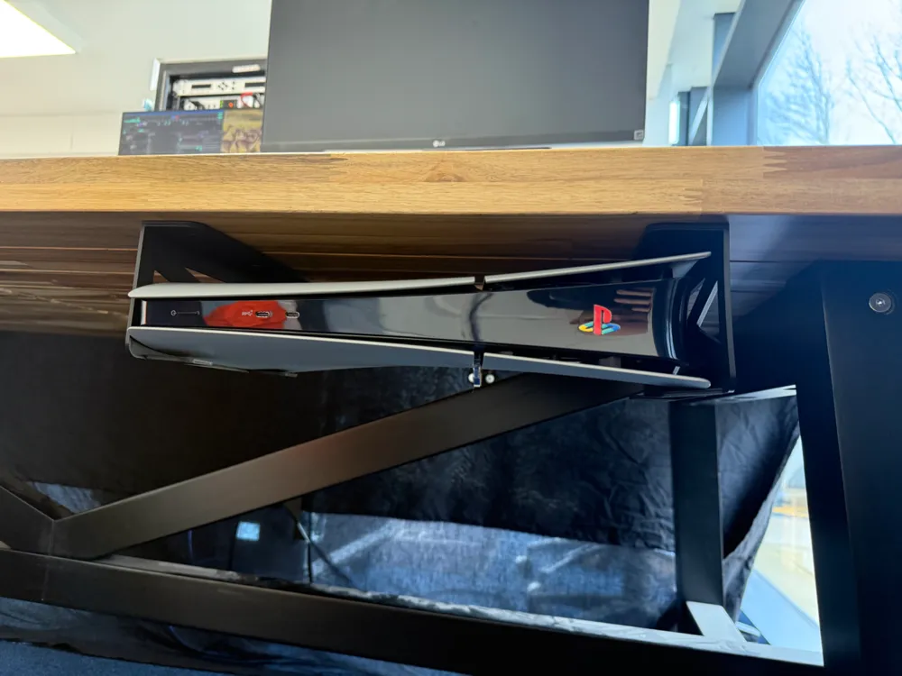 PS5 Slim Under Desk Shelf by Barnsleynut - MakerWorld