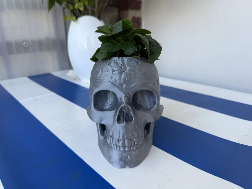 Skull Pot Calavera by TalvorMakerWorld: Download Free 3D Models