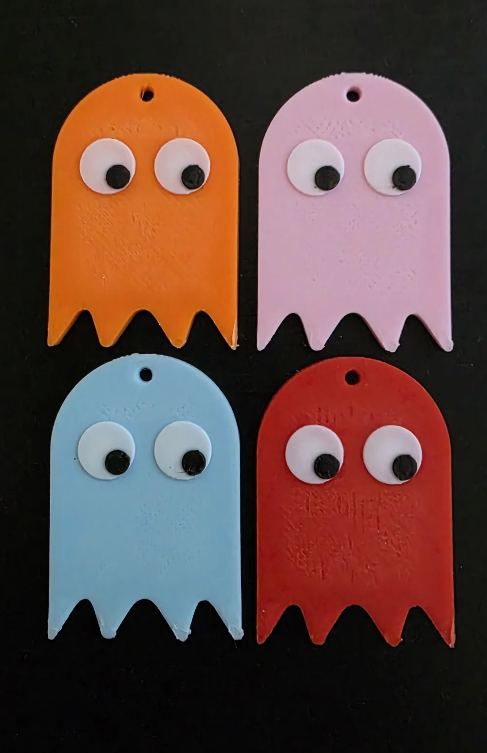 Pac Man Ghosts Keychain - Free 3D Print Model - MakerWorld