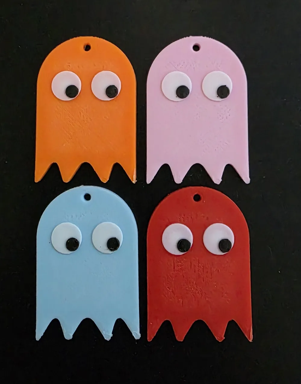 Pac Man Ghosts Keychain - Free 3D Print Model - MakerWorld