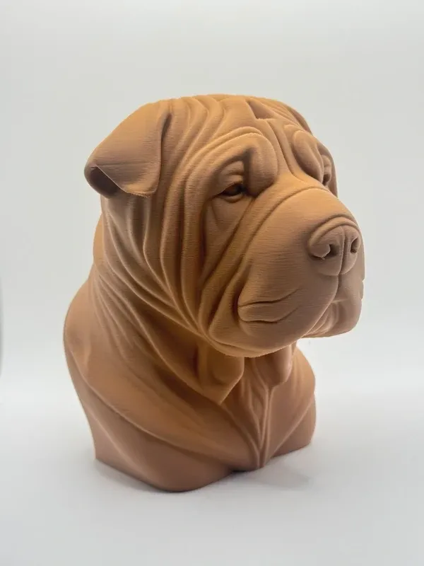 Shar pei Dog Bust Ornament by Cookiemint MakerWorld: Download Free 3D ...