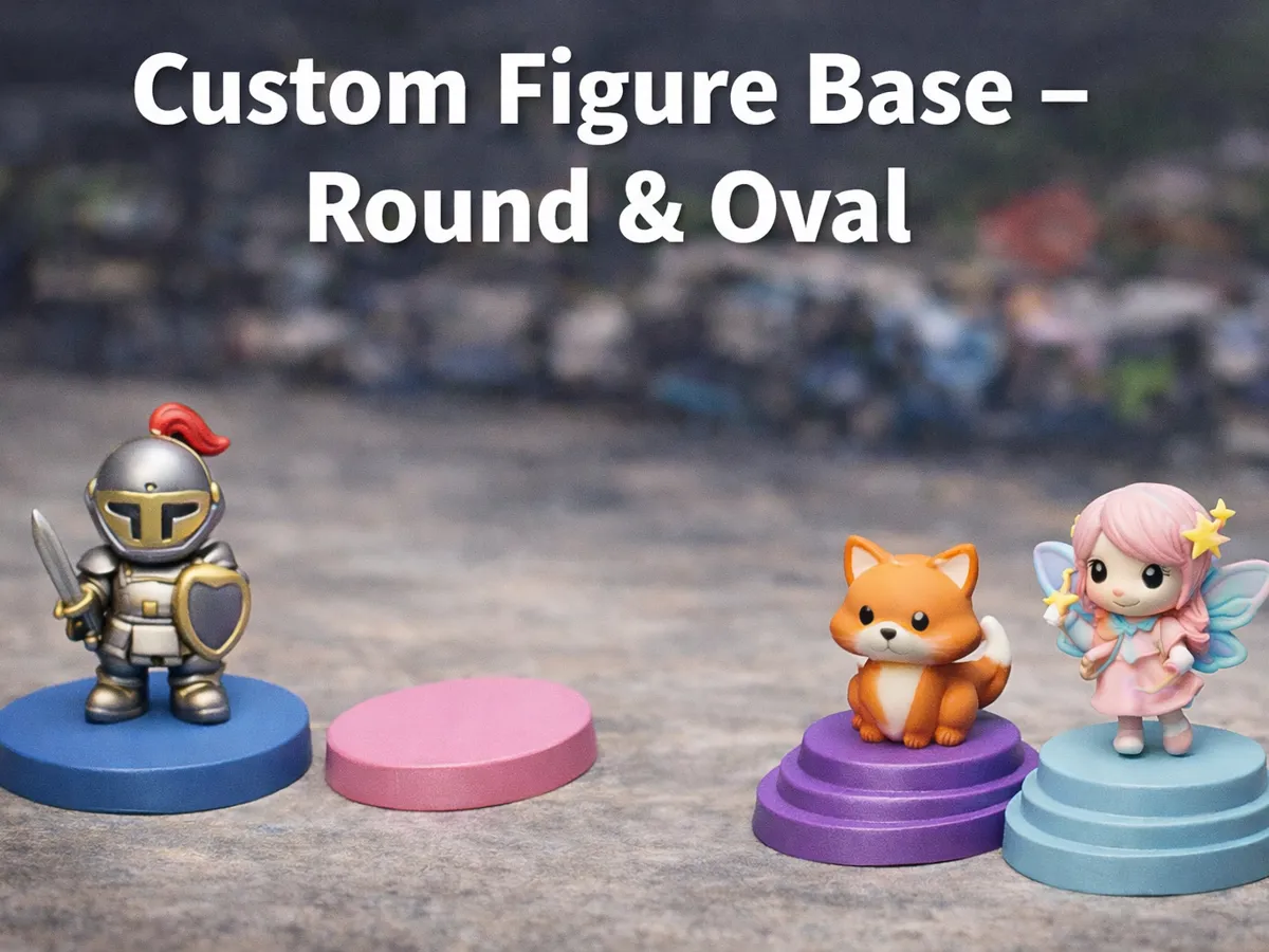 Custom Figure Base – Round, Oval, Stepped, Smooth - Free 3D Print Model ...