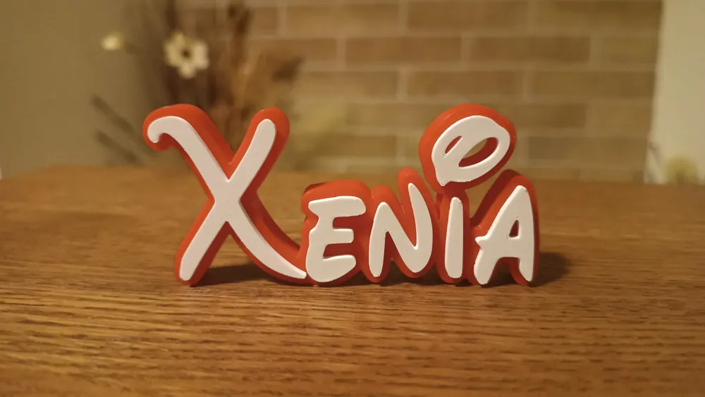 Disney Name Sign Xenia Kid Room Wall Decor Tag by Fabbiotto MakerWorld ...