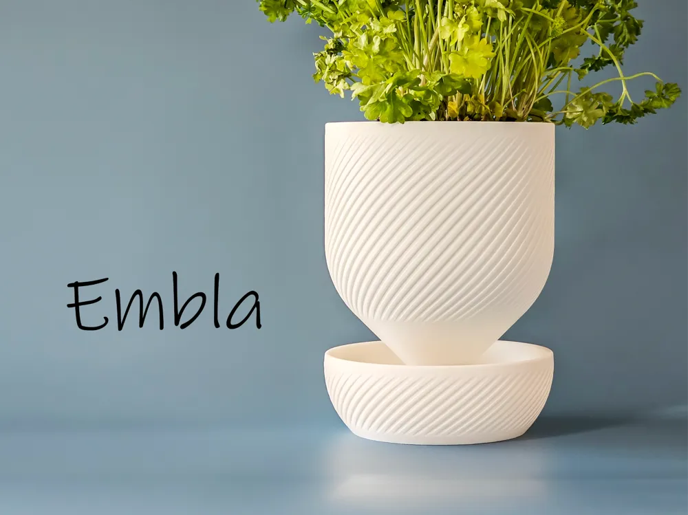 Embla - Self watering planter by EPIQ3D MakerWorld: Download Free 3D Models