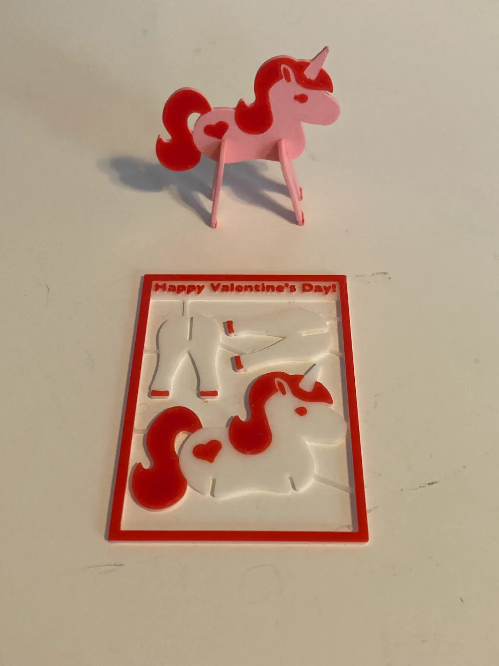 Valentine's Unicorn Kit Card - Free 3D Print Model - MakerWorld