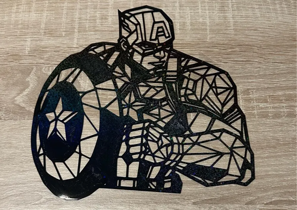 Captain-America LineArt by D_Designs - MakerWorld