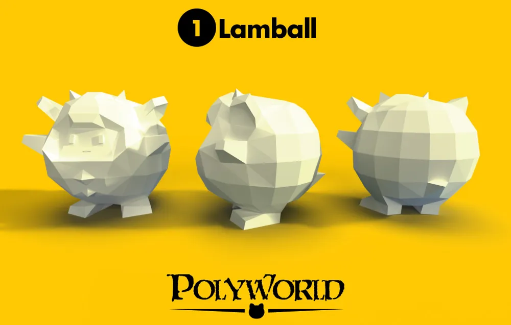 Low-Poly Lamball - Palworld Miniature by Gatto - MakerWorld