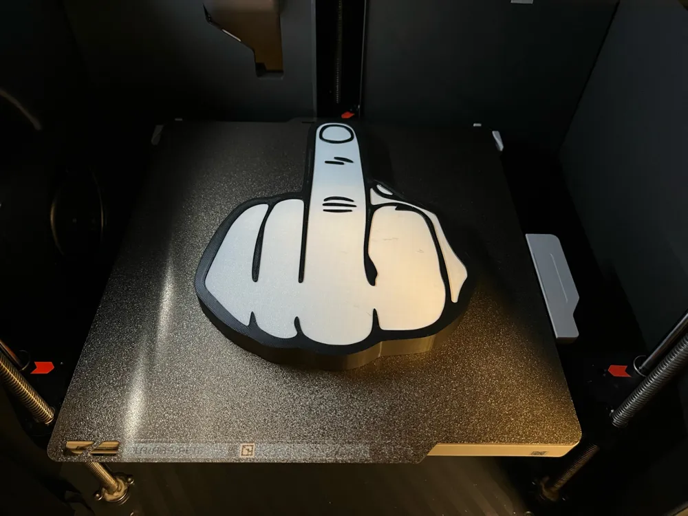 Middle Finger Wall Decor NO AMS - Free 3D Print Model - MakerWorld