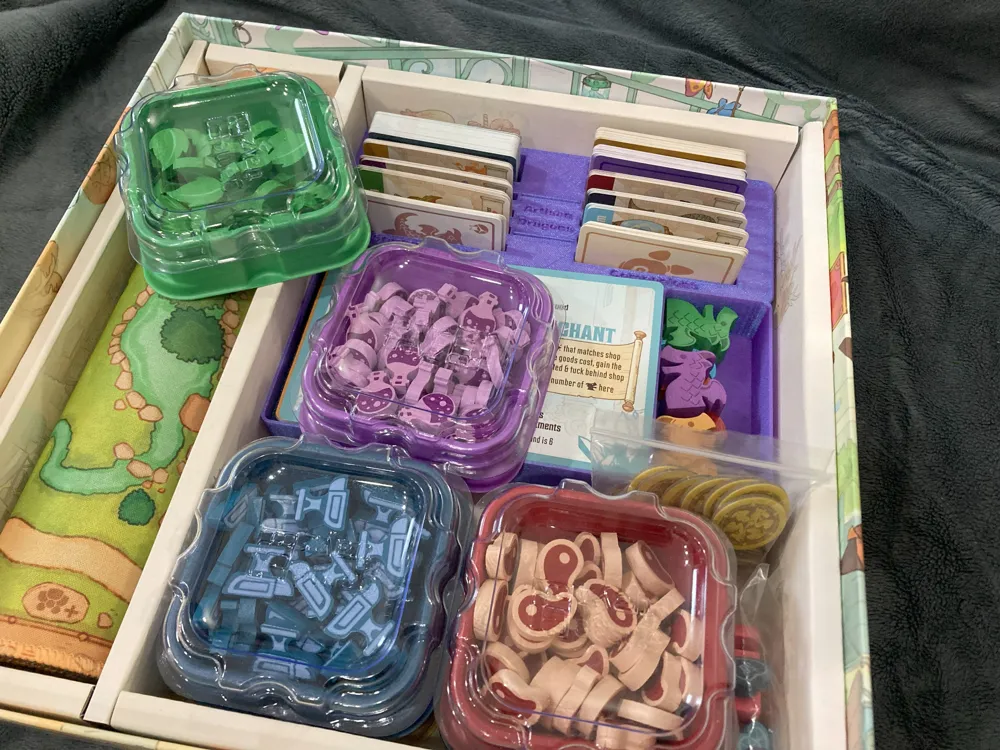 Flamecraft Boardgame Organization insert by TerryMakes - MakerWorld