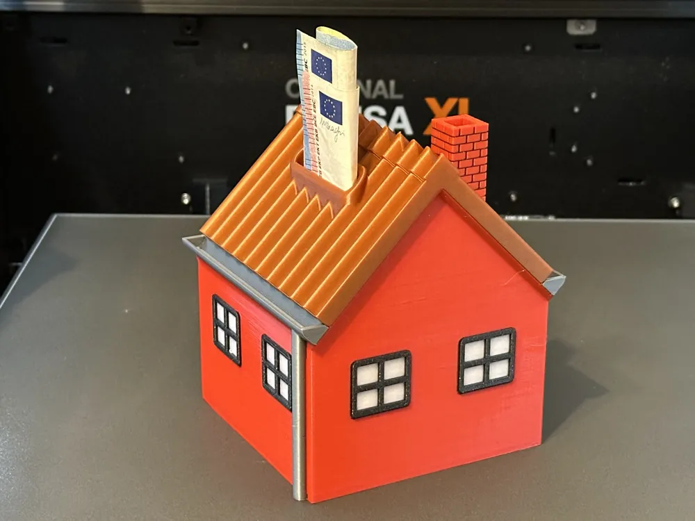 piggy bank - house bank - 5 COLOR by ri3Del - MakerWorld