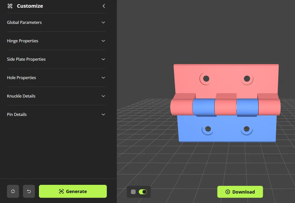 Customizable Hinge Generator - Free 3D Print Model - MakerWorld