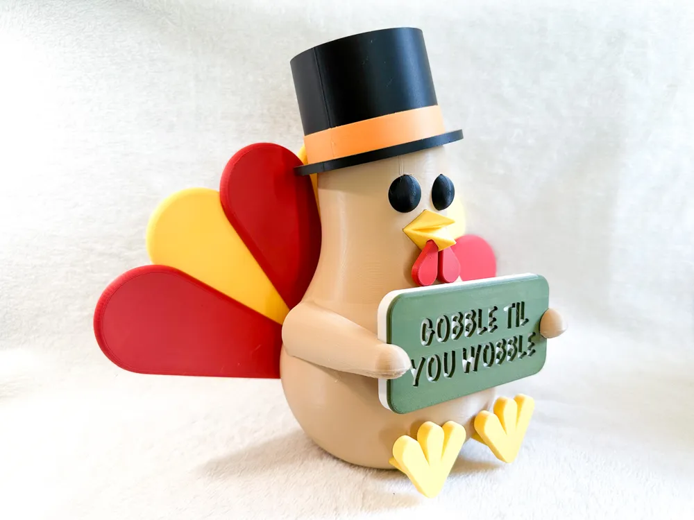 Sir Turkleton, the Thanksgiving Turkey - Free 3D Print Model - MakerWorld