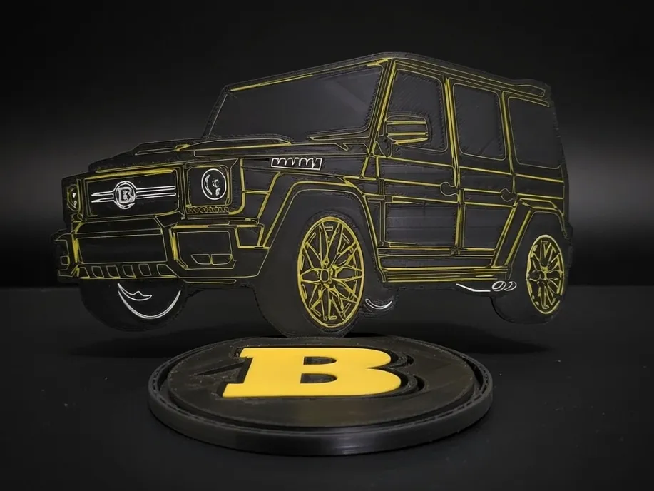 Brabus G-Class Silhouette Display - Free 3D Print Model - MakerWorld