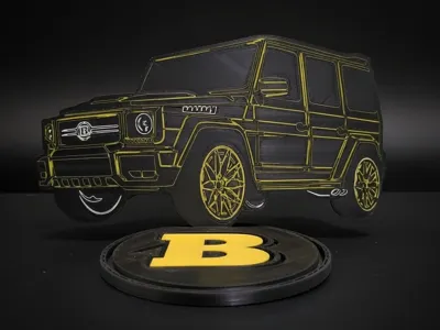 Brabus G-Class Silhouette Display - Free 3D Print Model - MakerWorld