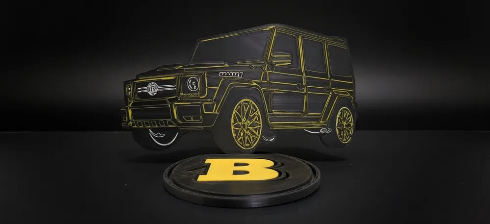 Brabus G-Class Silhouette Display - Free 3D Print Model - MakerWorld