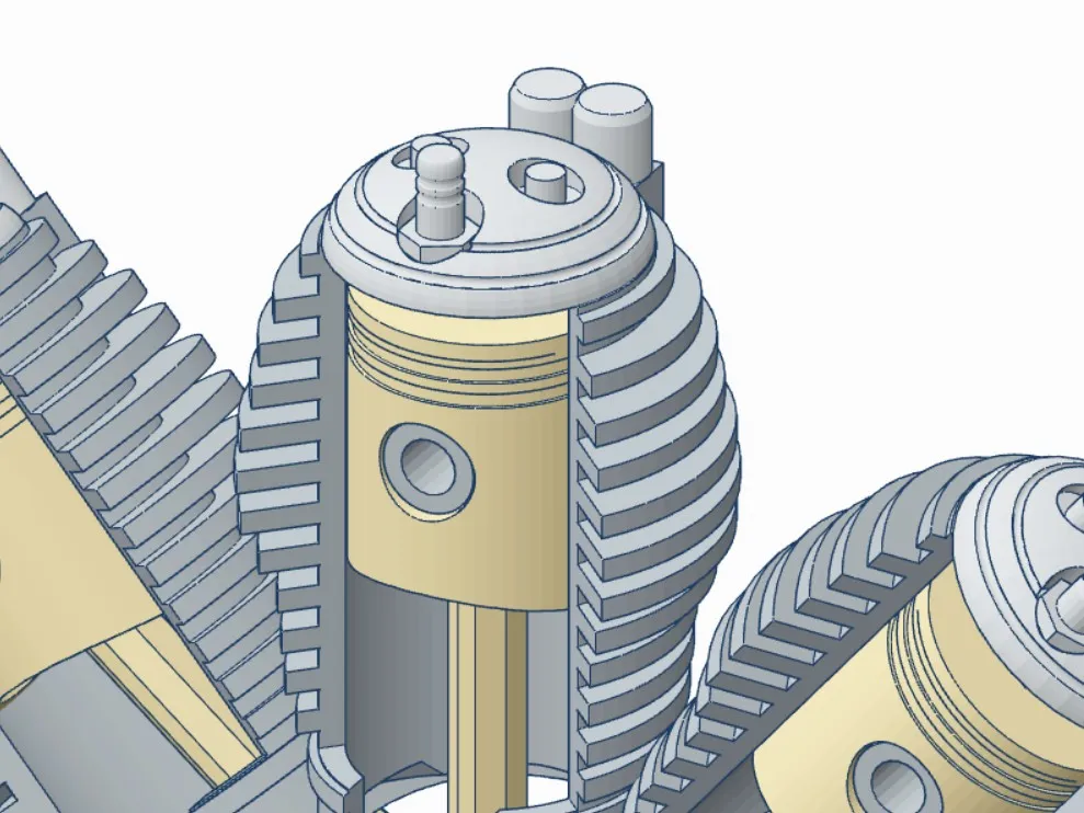 9 Cylinder Radial Engine - Free 3D Print Model - MakerWorld