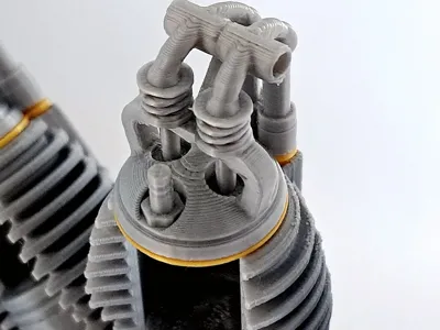 9 Cylinder Radial Engine - Free 3D Print Model - MakerWorld
