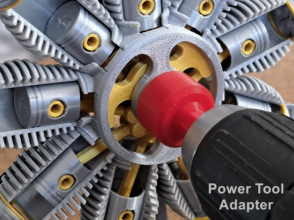 9 Cylinder Radial Engine - Free 3D Print Model - MakerWorld