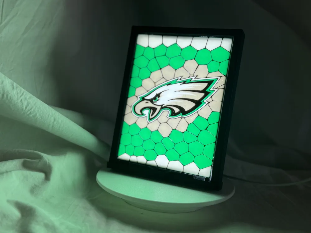 Philadelphia Eagles Stained Glass Light Box - Free 3D Print Model ...