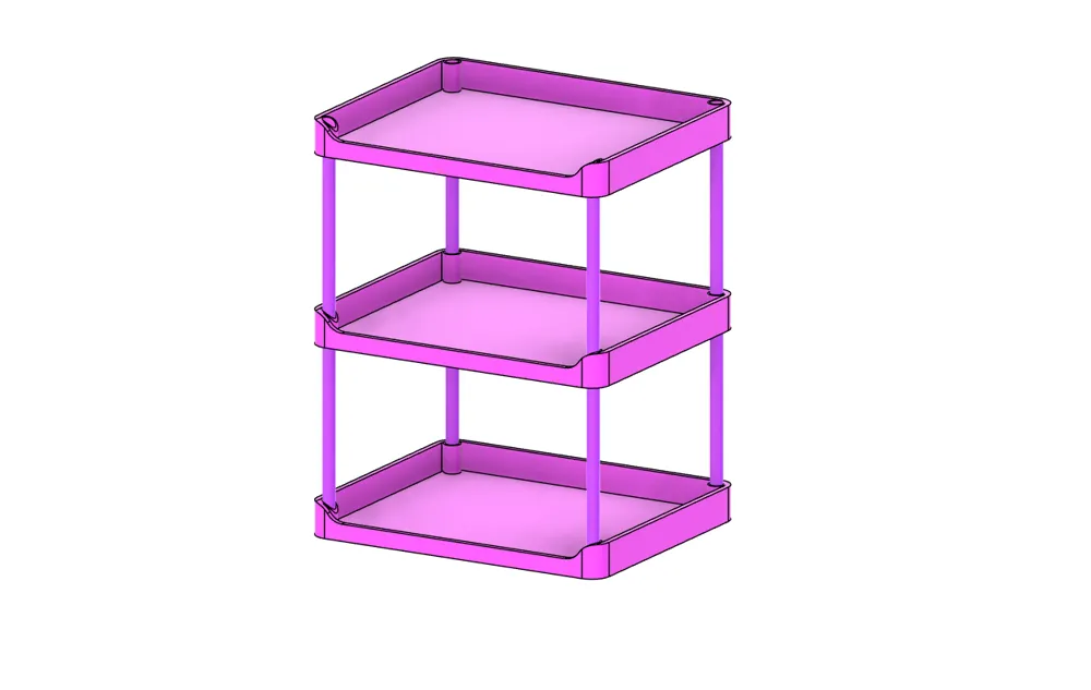 Stackable Desk Organizer | Modular Desk Shelf - Free 3D Print Model ...